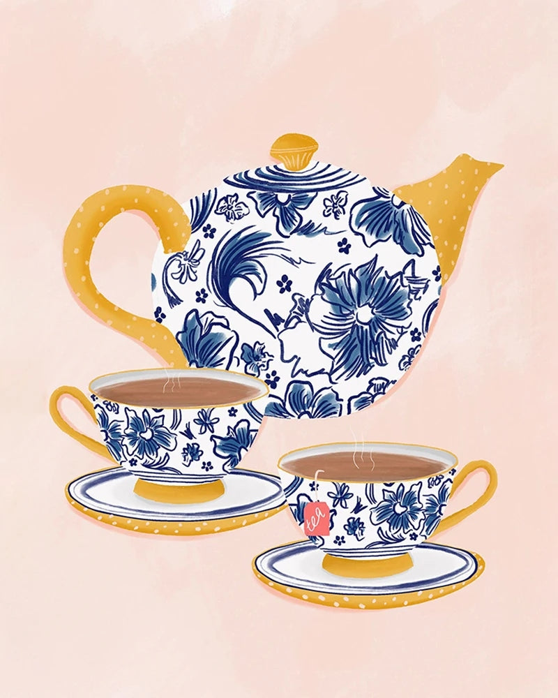 Painting by numbers "Tea Time" | Stretched canvas 20x30 cm