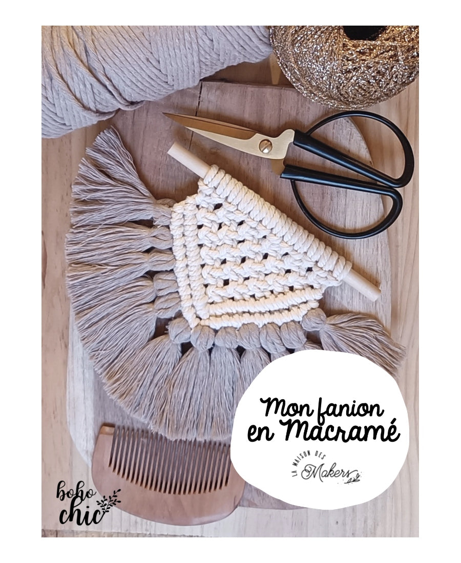 Kit créatif : Je découvre le Macramé :Mon Fanion en Macramé